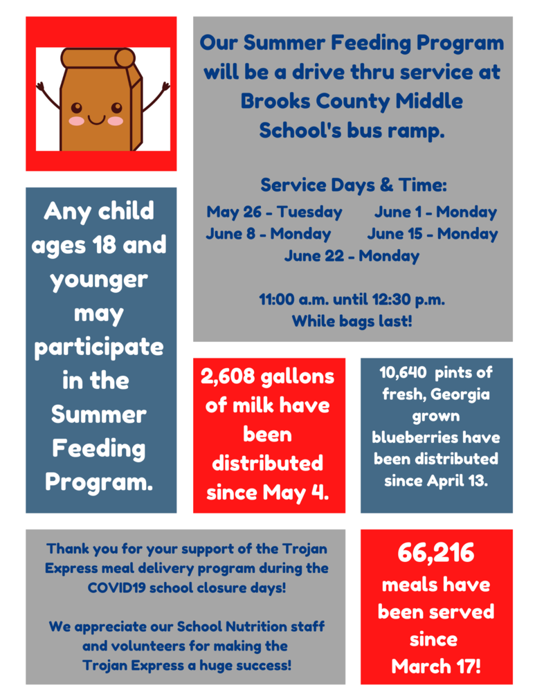 Summer Feeding Program Begins Next Week | North Brooks Elementary School